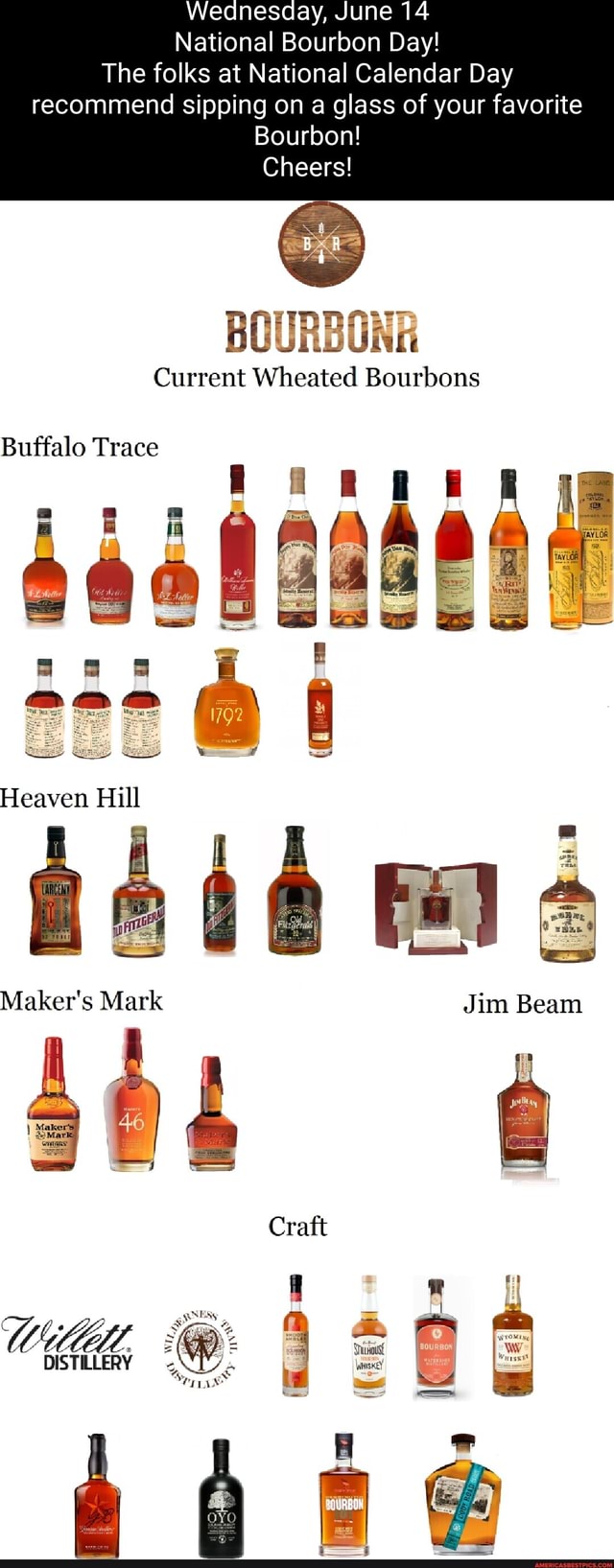 Wednesday, June 14 National Bourbon Day! The folks at National Calendar ...