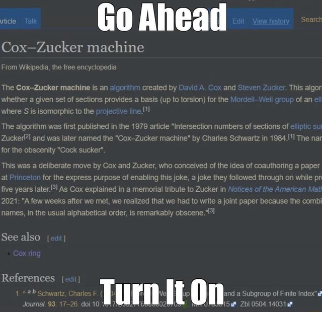 Go Cox-Zucker machine From Wikipedia, the free encyclopedia The Cox ...