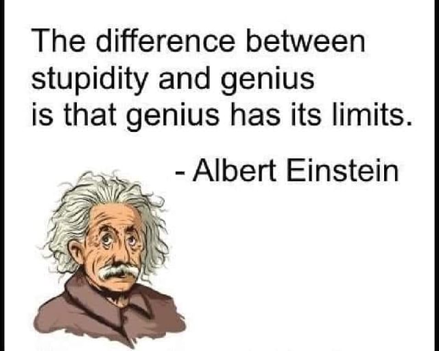 The difference between stupidity and genius is that genius has its ...