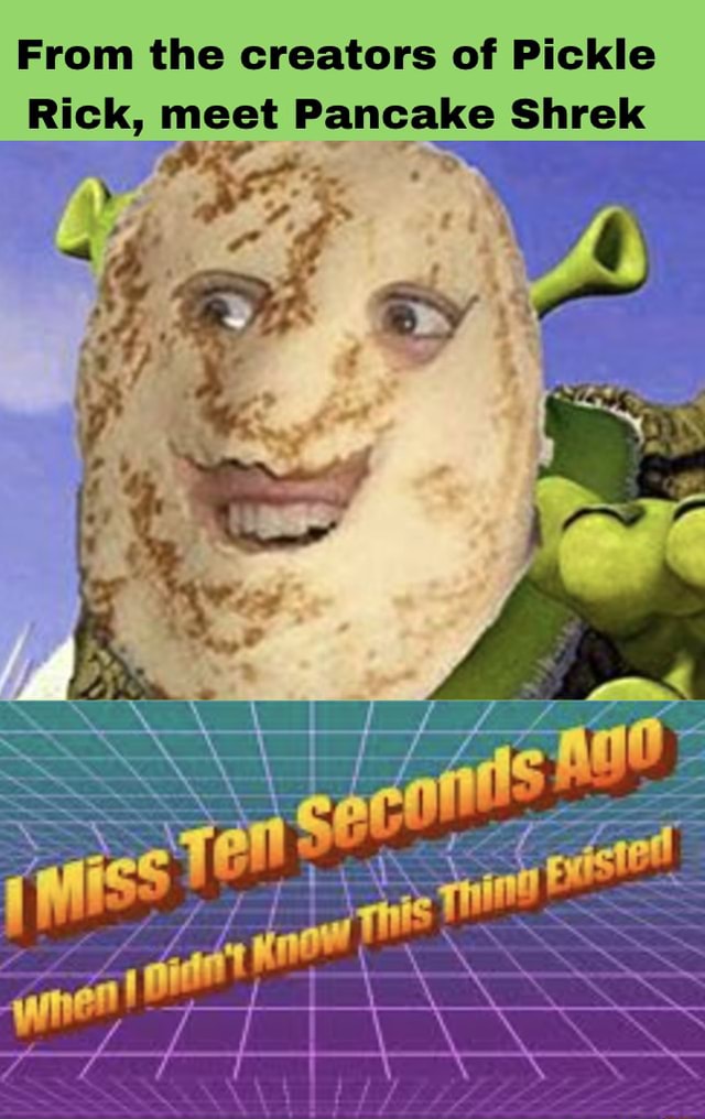 From the creators of Pickle Rick, meet Pancake Shrek - iFunny