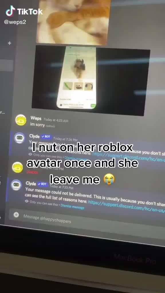@weps2 nut on her roblox avatar once and she leave me deny - iFunny