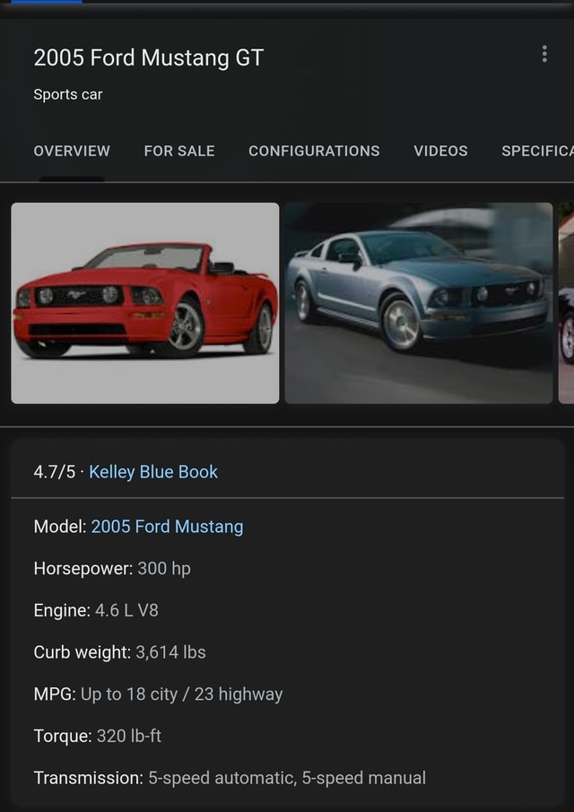 2005 Mustang Gt Curb Weightnull