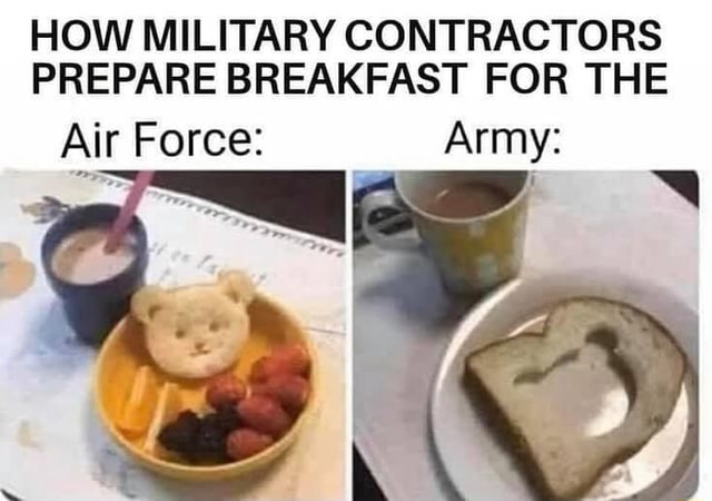HOW MILITARY CONTRACTORS PREPARE BREAKFAST FOR THE Air Force: Army ...