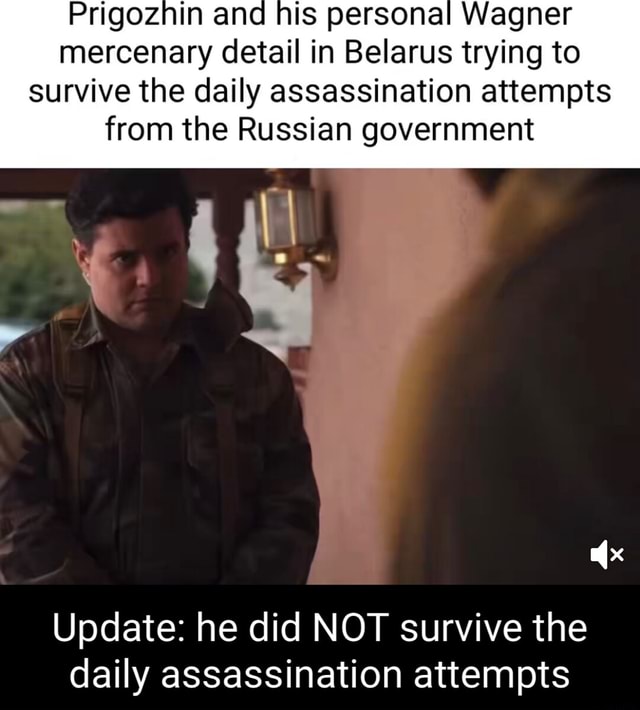 Prigozhin and his personal Wagner mercenary detail in Belarus trying to ...