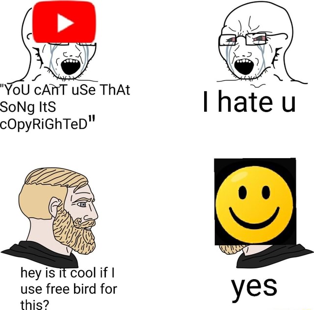 "YoU cAnT uSe ThAt SONg ItS cOpyRiGhTeD" hey is It cool if I use free ...