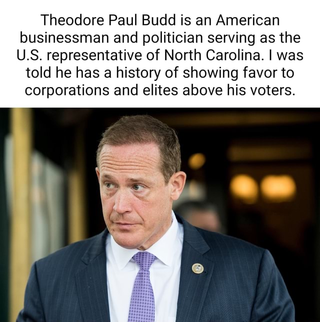Theodore Paul Budd is an American businessman and politician serving as ...