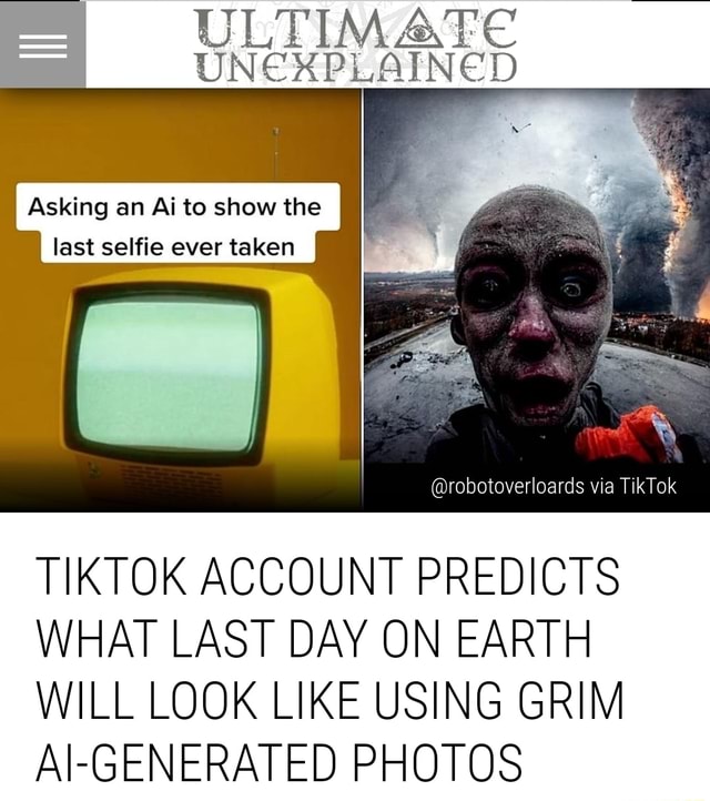 Asking an Ai to show the last selfie ever taken @robotoverloards via ...