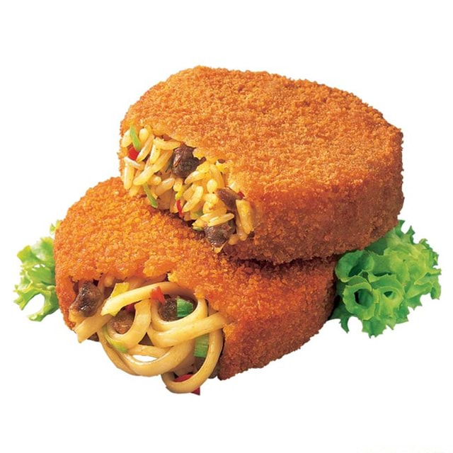The bamischijf and the nasischijf. The bamischijf is a breaded disc ...