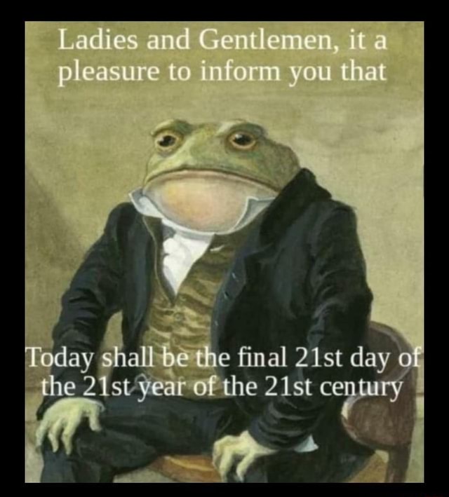 Ladies and Gentlemen. it a pleasure to inform you that Today shall be ...