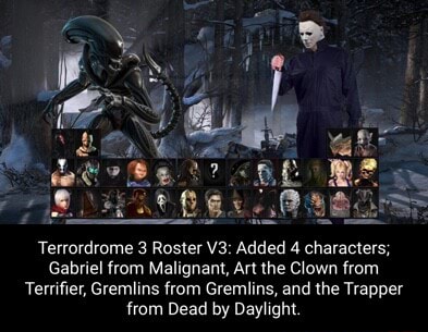 Terrordrome 3 Roster Added 4 characters; Gabriel from Malignant, Art ...