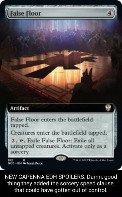 Artifact False Floor enters the battlefield tapped Creatures enter the ...