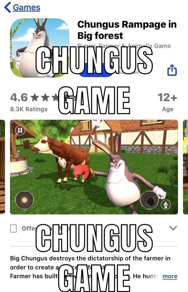 Chungus Rampage in Big forest s Game UNGUSA Big Chungus destroys the ...