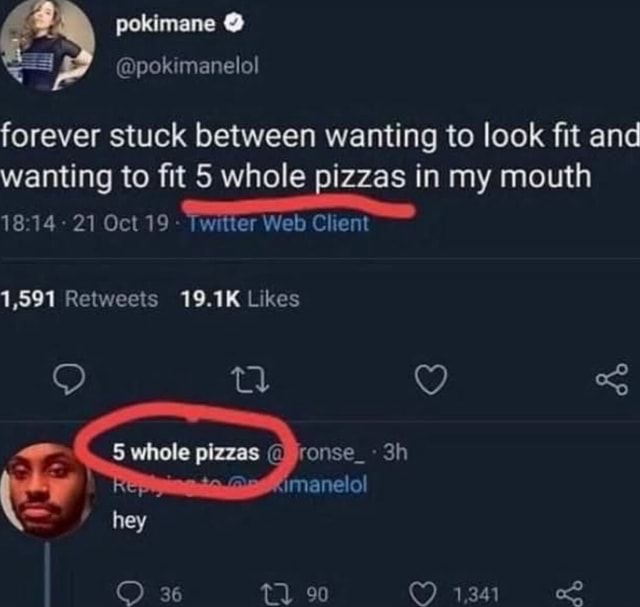 Pokimane @ @pokimanelol forever stuck between wanting to look fit and ...