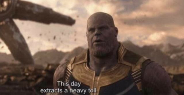 This day extracts heavy toll. - iFunny