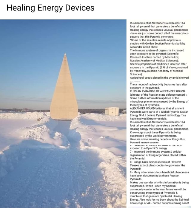 Healing Energy Devices Russian Scientist Alexander Golod builds 144 ...
