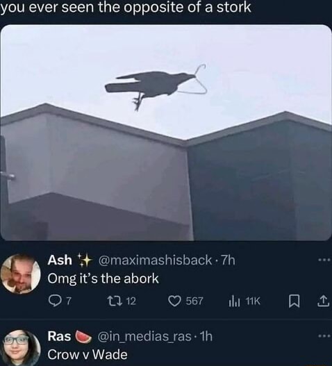 You ever seen the opposite of a stork 4 Ash @maximashisback Omg it's ...