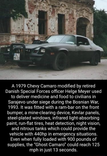 1979 Chevy Camaro modified by retired Danish Special Forces officer ...