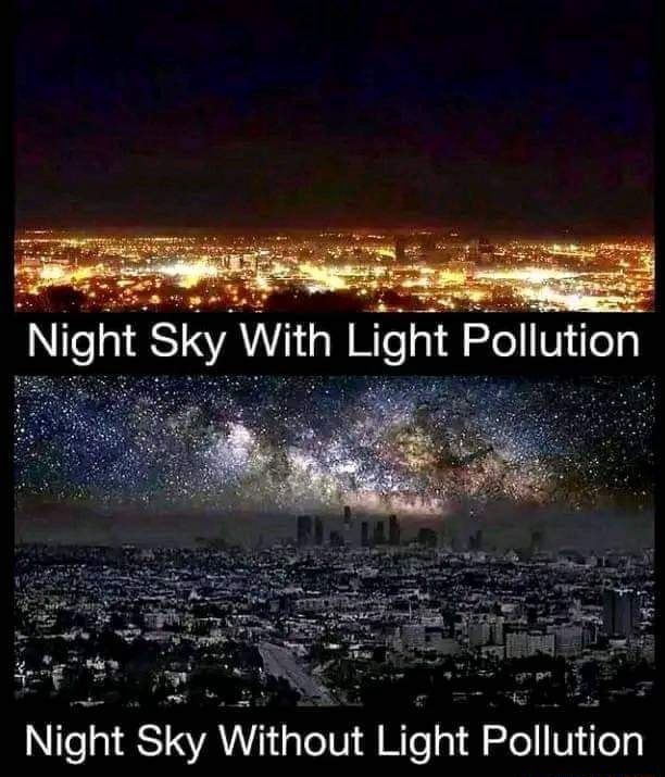 'Night Sky With Light Pollution Might Sky Without Light ion - iFunny