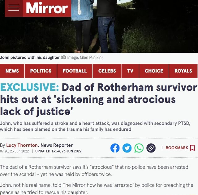 Mirror John pictured with his daughter Image: Glen Minikin) NEWS ...