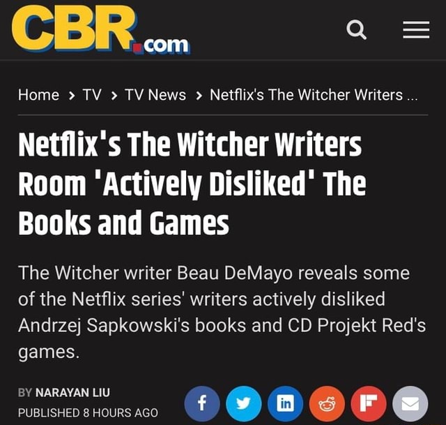 Com = Home TV > TV News Netflix's The Witcher Writers Netflix's The ...