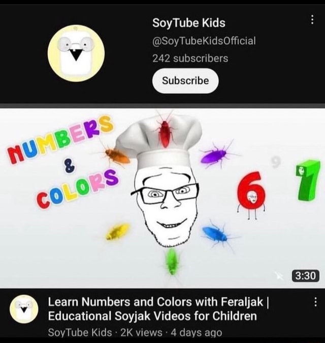 SoyTube Kids @SoyTubeKidsOfficial 242 ubscribers Learn Numbers and ...