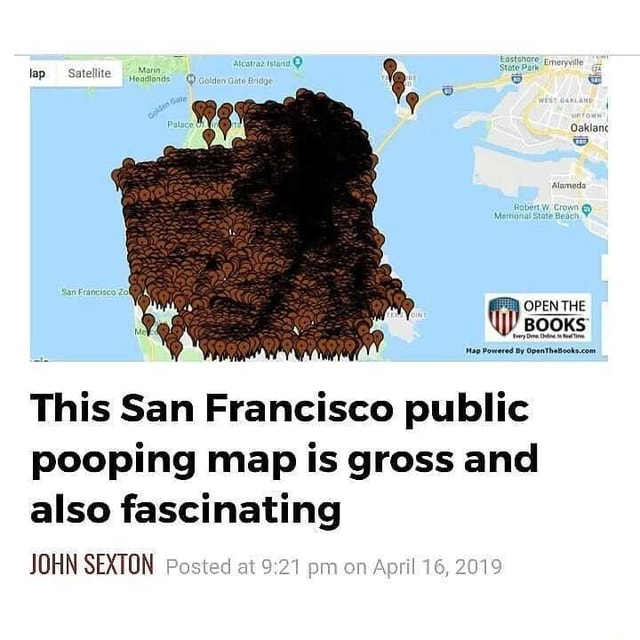 Nap Powered By OpentheBeoks. com This San Francisco public pooping map ...