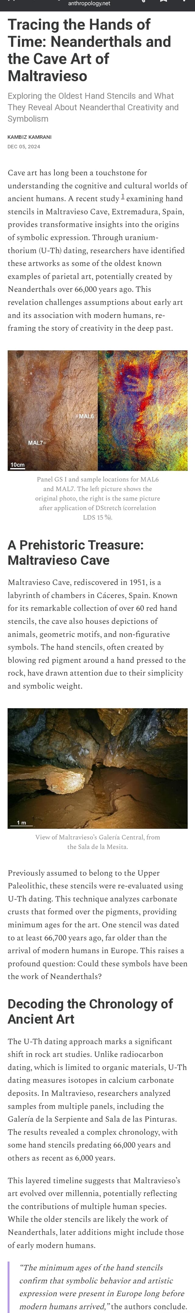 Anthropology.net Tracing the Hands of Time: Neanderthals and the Cave ...