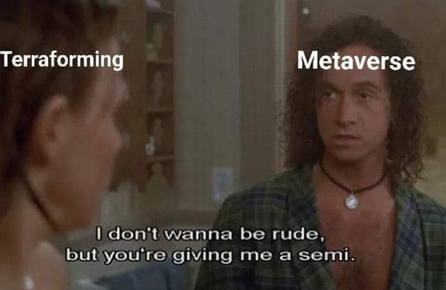Terraforming Metaverse I donit wanna be rude, but you're giving me a ...