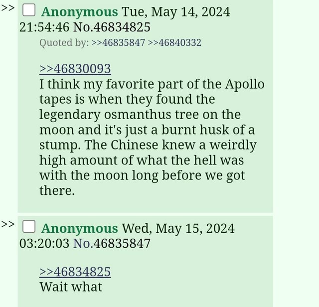 Anonymous Tue, May 14, 2024 No.46834825 Quoted by: >>46835847 ...