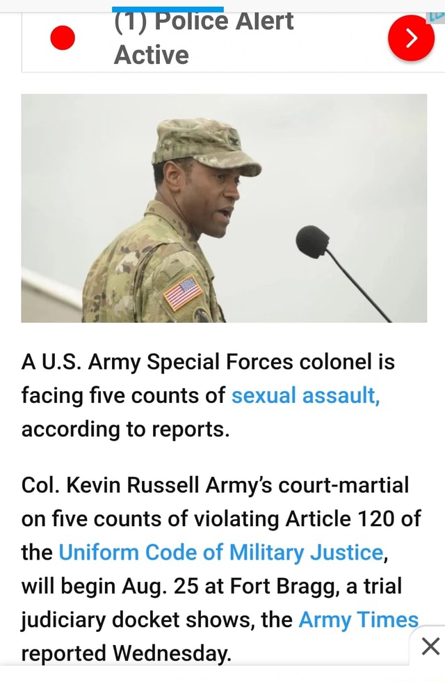 Active AU.S. Army Special Forces colonel is facing five counts of ...