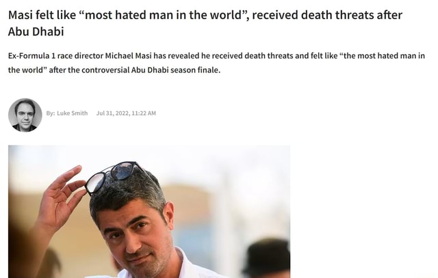 Mast felt like "most hated man in the world", received death threats ...