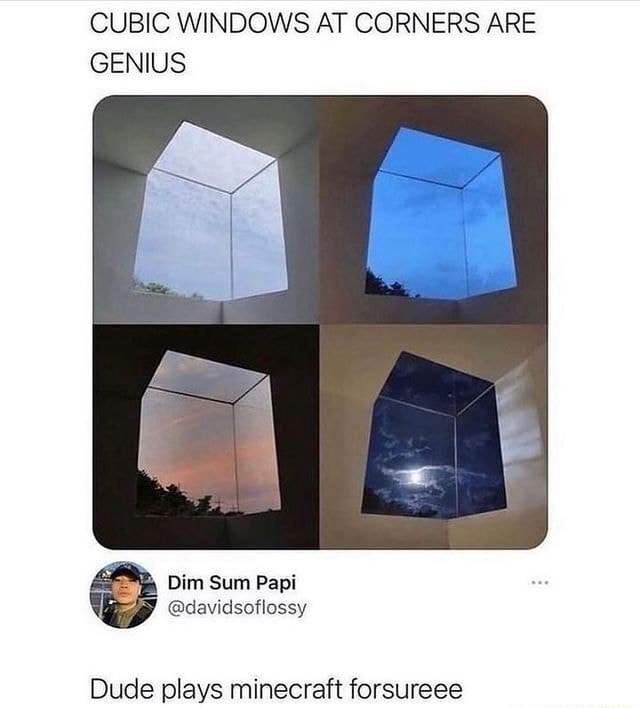 CUBIC WINDOWS AT CORNERS ARE GENIUS Dim Sum Papi @davidsoflossy - iFunny