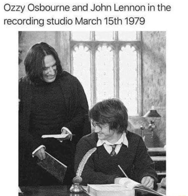 Ozzy Osbourne and John Lennon in the recording studio March 15th 1979 ...