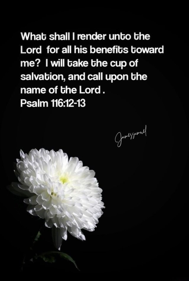 What shall I render unto the Lord for all his benefits toward me? I ...