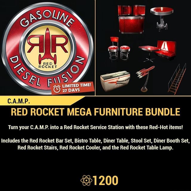 RED ROCKET MEGA FURNITURE BUNDLE Turn your C.A.M.P. into a Red Rocket ...