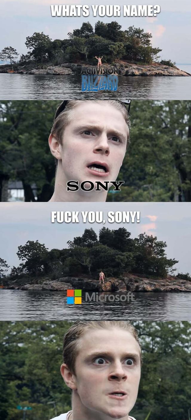 WHATS YOUR NAME? FUCK YOU, SONY! - iFunny