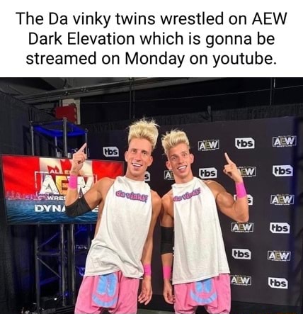 The Da vinky twins wrestled on AEW Dark Elevation which is gonna be ...