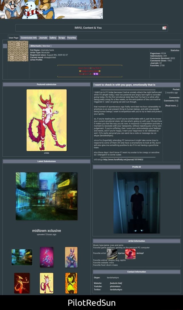 IMVU, Content & You User Page Commission Info Journals Gallery Scraps ...