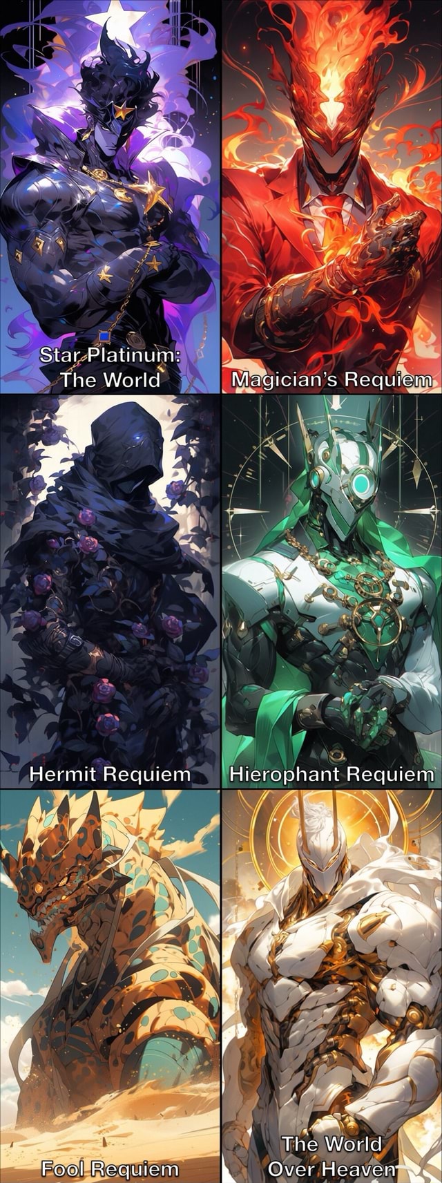 Star Platinum: The World Hermit Requiem Fool Requtem Magician's Requiem ...