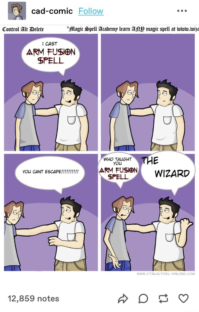 Cad-comic Follow Control Alt Delete "Magic Spell Academy learn ANY ...