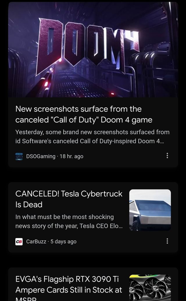 New screenshots surface from the canceled "Call of Duty" Doom 4 game ...