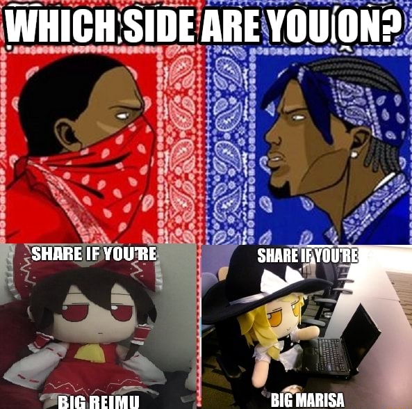 WHICH 'SIDE ARE YOUION? SHARE IF YOURE Bic REIMD BIG MARISA - iFunny