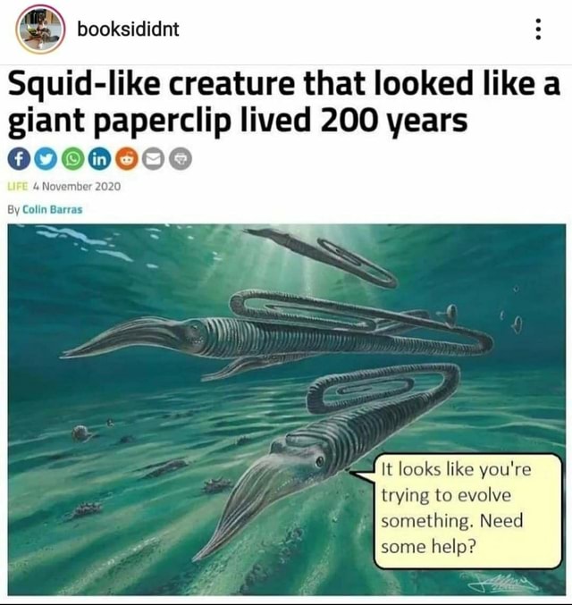Squid-like creature that looked like a giant paperclip lived 200 years ...