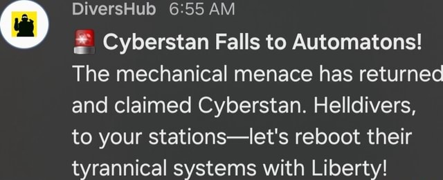 DiversHub AM Gi) Cyberstan Falls to Automatons! The mechanical menace ...