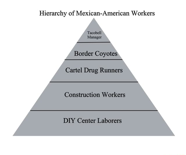 Hierarchy of Mexican-American Workers Tacobelll Cartel Drug Runmers ...