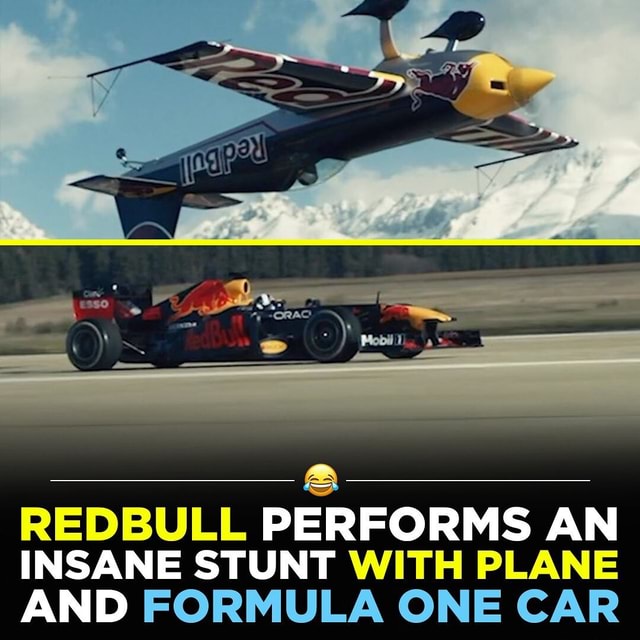 Just casually flying upside down racing an F1 😂 via @redbull - REDBULL ...
