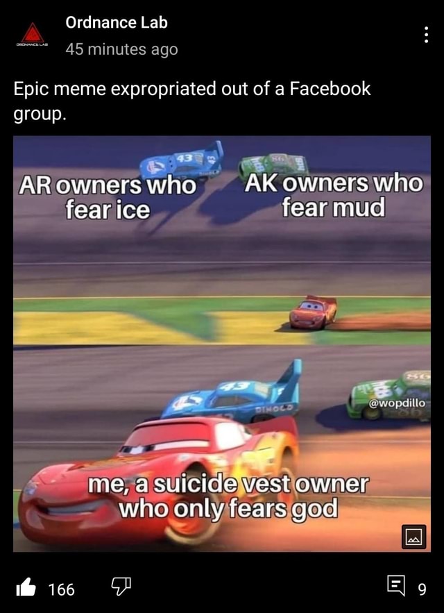 Ordnance Lab LAD 45 minutes ago Epic meme expropriated out of a ...