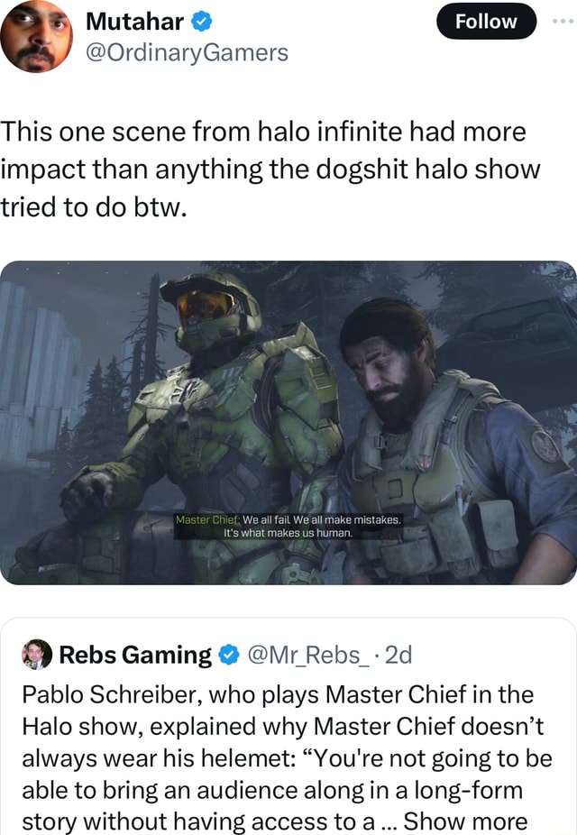 Mutahar Follow This one scene from halo infinite had more impact than ...