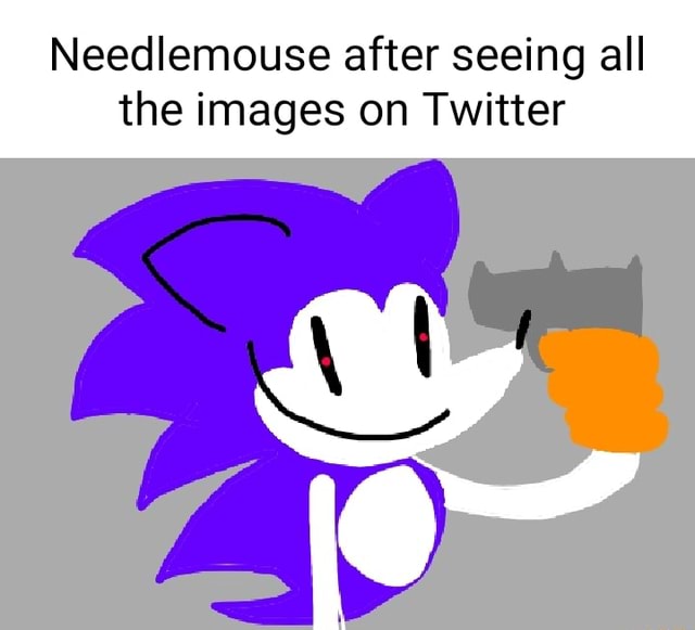 Needlemouse after seeing all the images on Twitter - iFunny