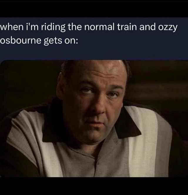 When i'm riding the normal train and ozzy osbourne gets on: - iFunny